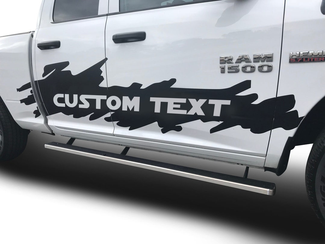 Fits Dodge Ram 1500 Side Rocker Splatter Graphics Years 2009-2018 Auto ...