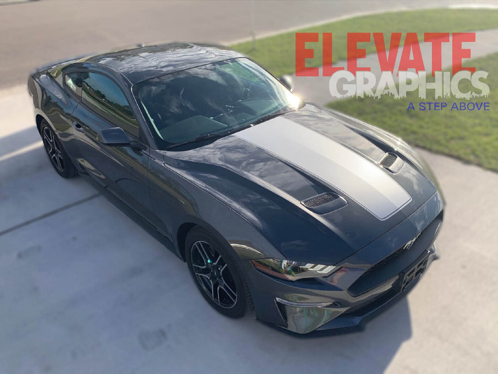 Fits Ford Mustang Hood Boss Graphics Auto Vinyl Stripes 3M | Etsy