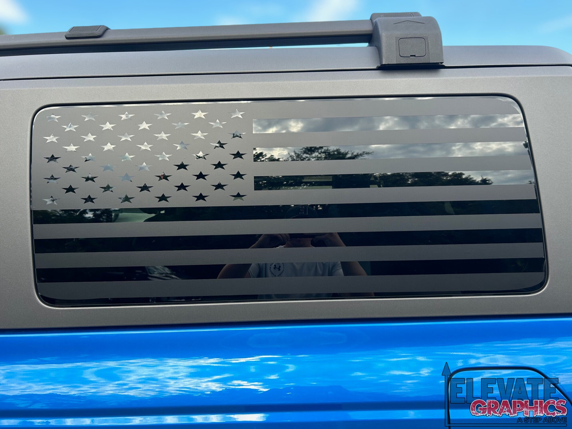 Fits 2021-2024 Ford Bronco Side Window Flag With in God We Trust Decals ...