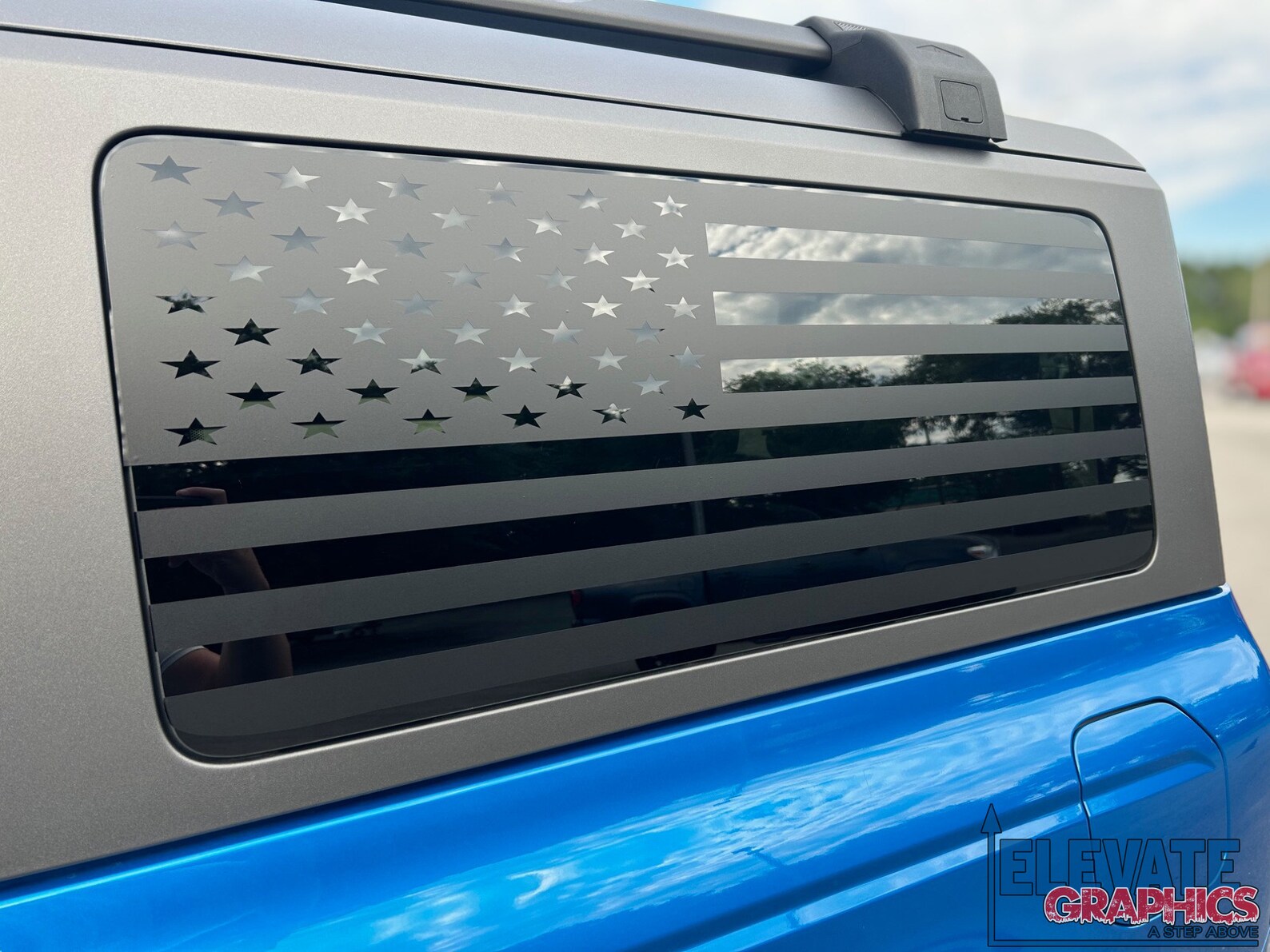 Fits 2021-2024 Ford Bronco Side Window Flag We the People Stirpes Auto ...