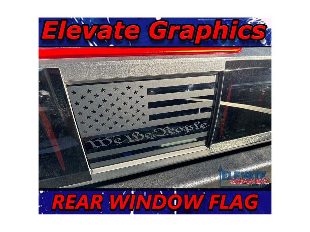 Fits Toyota Tacoma Rear Sliding Window Flag in God We Trust Graphics ...