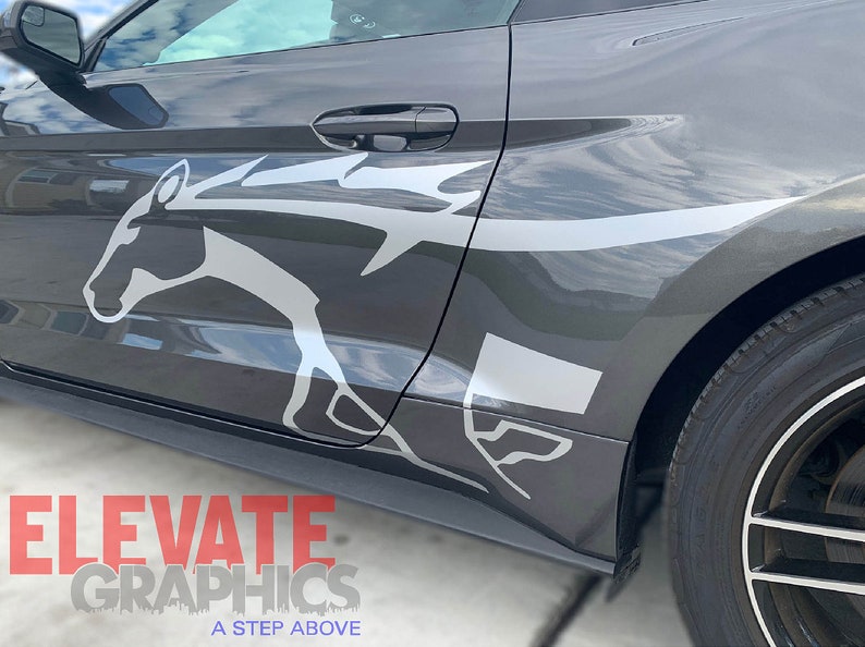 Fits Ford Mustang Side Freedom Graphics Vinyl Auto Stripes 3M Decals ...