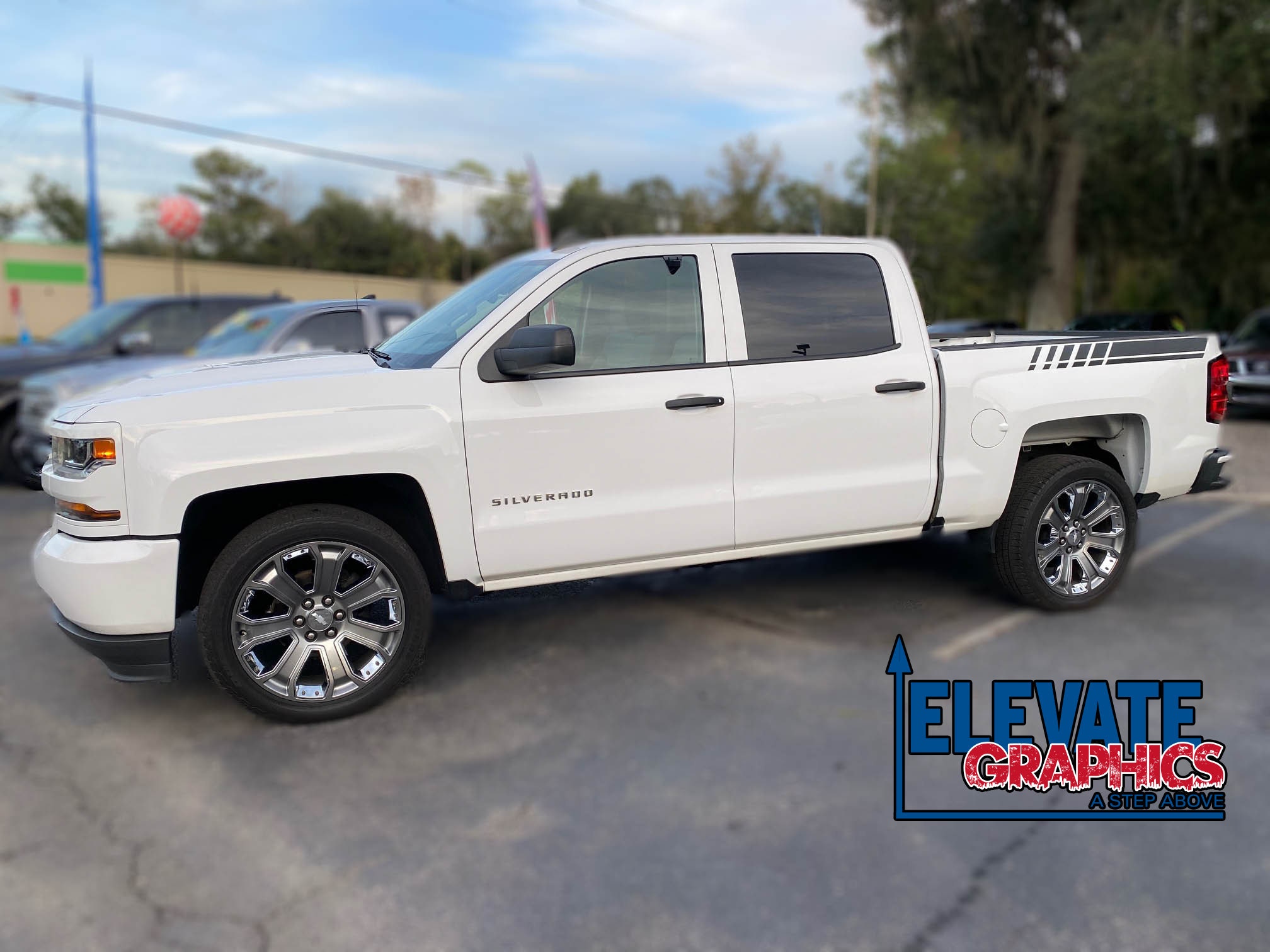 Fits Chevy Silverado Side Knight Graphics Auto Vinyl Stripes 3M Vinyl ...