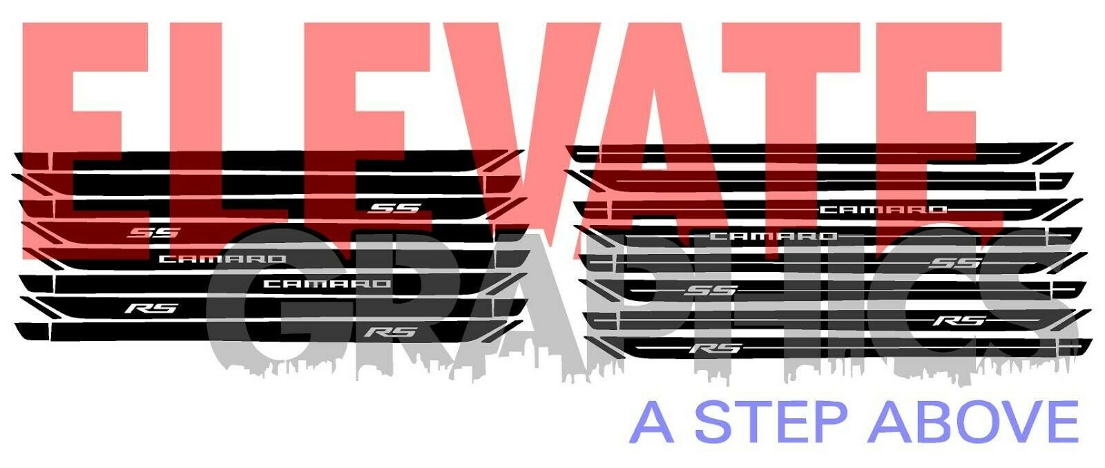 Chevy Camaro Side Rocker Runner Stripes 3M Auto Graphics Vinyl Decals ...