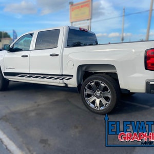 Fits Chevy Silverado Side Rocker Two Graphics Auto Vinyl Stripes 3M ...