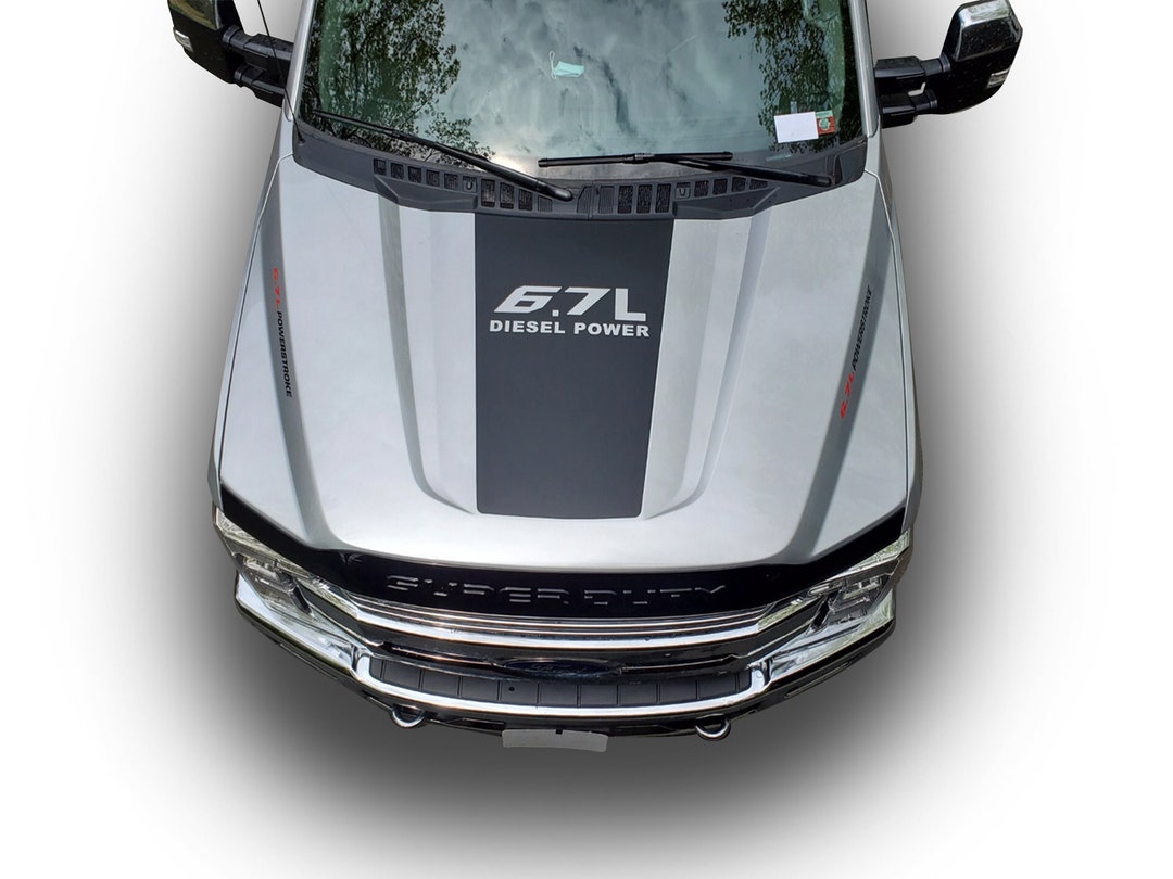 Fits Ford F350 and F250 Center Hood Graphics 3M Vinyl Stripes Decal ...