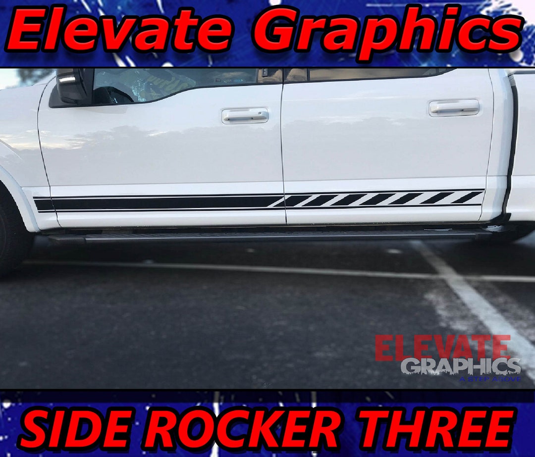 2009-2026 Fits Ford F-150 Side Rocker Three Stripes Auto Graphics 3M ...