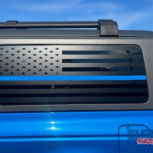 Fits 2021-2024 Ford Bronco Back Window Flag Graphics Auto Vinyl Stripes ...