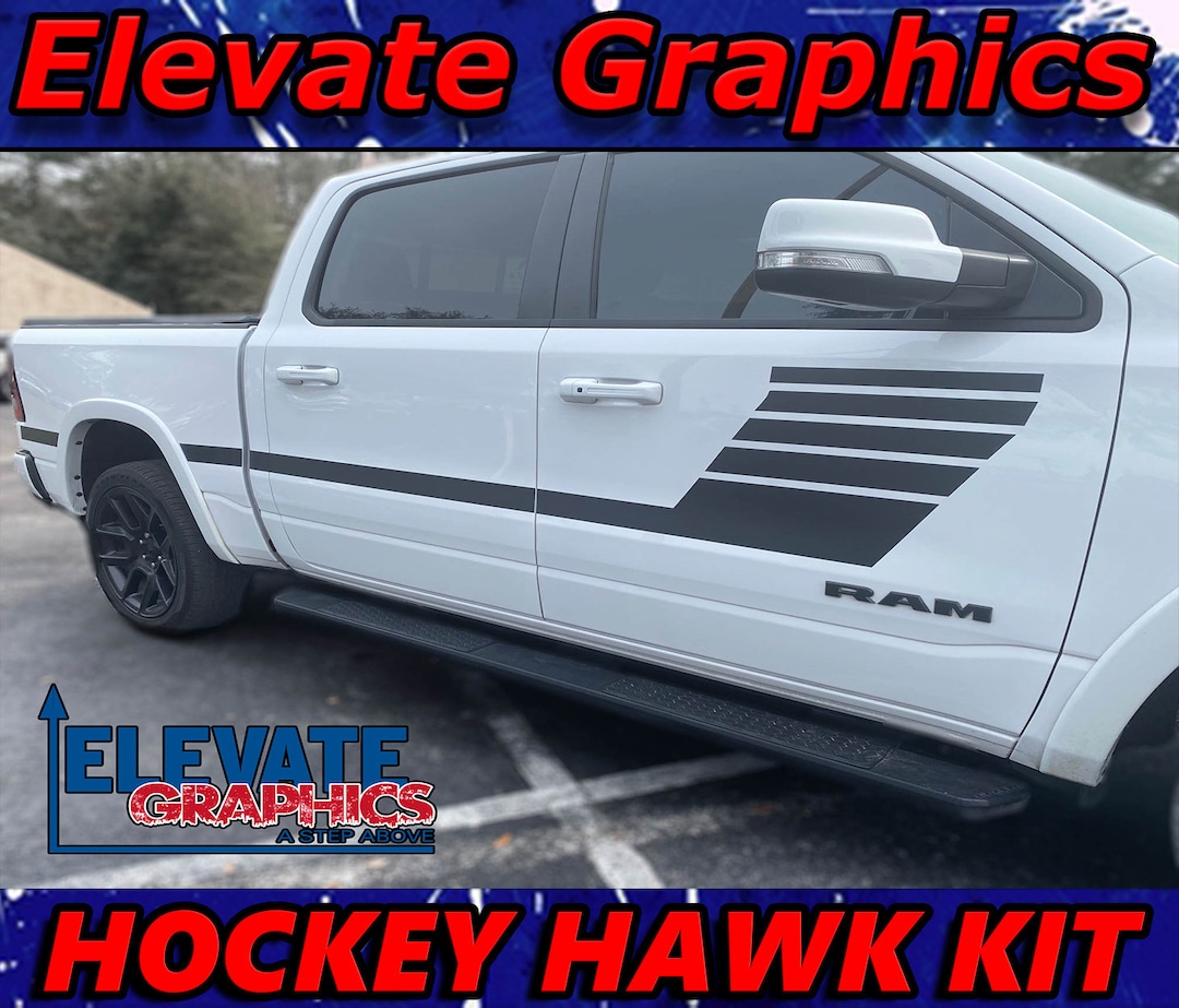 2019-2023 Fits Ram 1500 Side Hockey Hawk Stickers 3m Vinyl Stripes ...