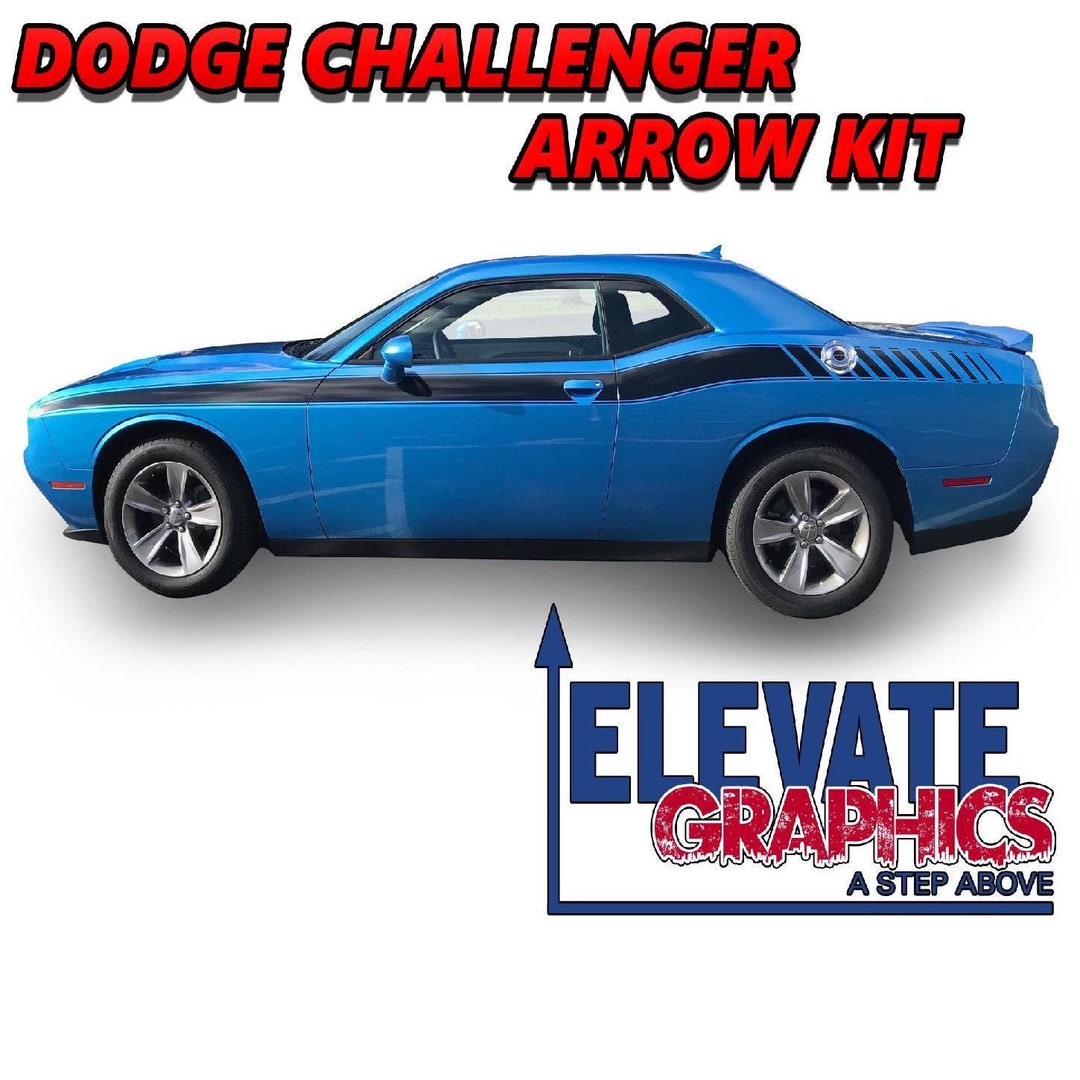 For Dodge Challenger Graphics Side Arrow Stripes 3M Auto Vinyl Decals ...