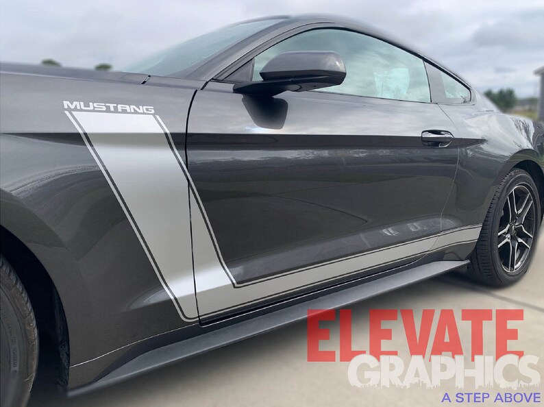 For Ford Mustang Side and Hood Stang Graphics Vinyl Auto Stripes 3M ...