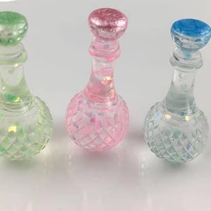 Miniature Sparkling Decanters, Choice of 3 Resin Dollhouse Accessories ...
