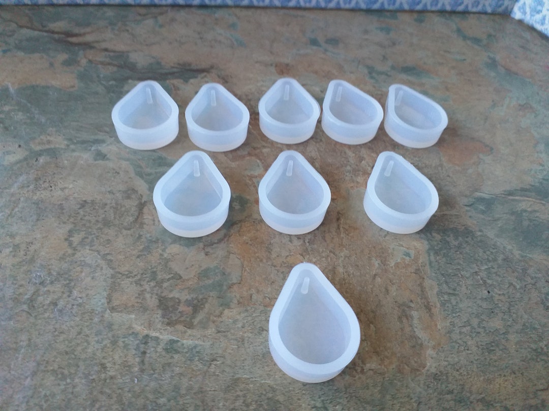 Teardrop Resin Mould Silicone Pendant Mould, Oval and Round Epoxy ...
