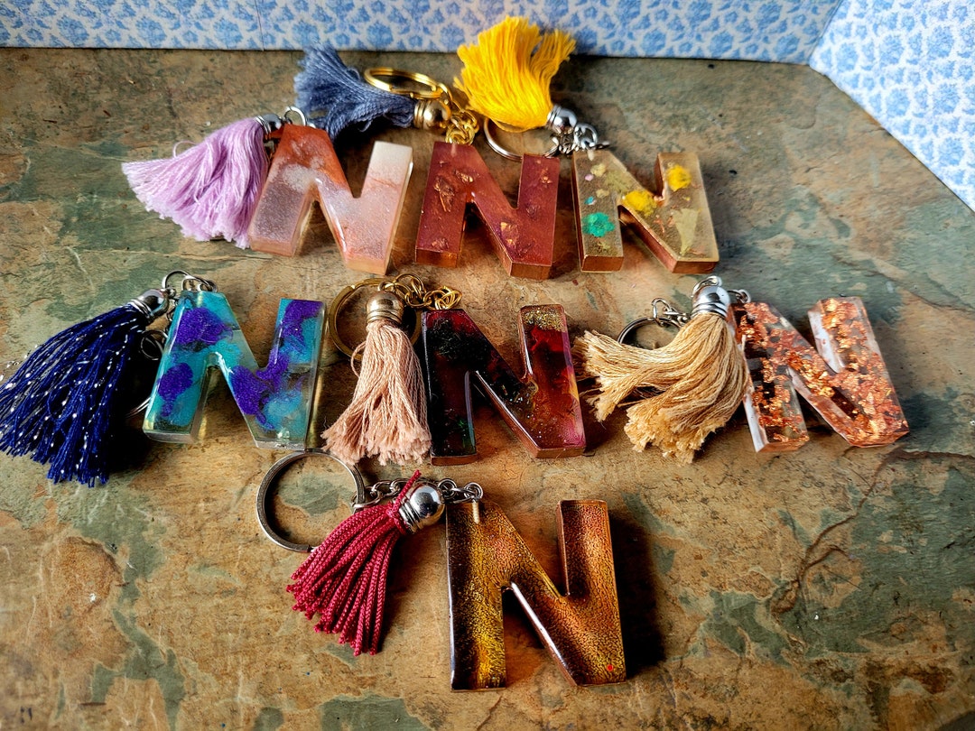 Resin Letter N Keyring, With Handmade Tassel. Custom Made Original ...