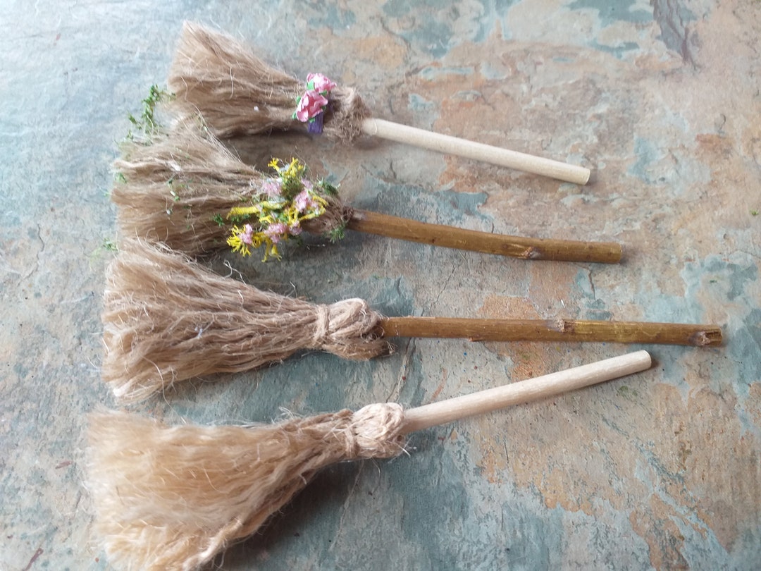 Miniature Witches Besom Broom Dollhouse Witch Decor, Fairy Broom ...