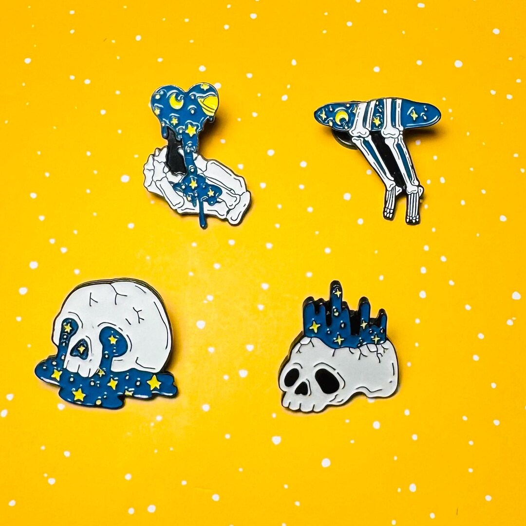 Human Skeleton Special Design Vintage Enamel Pin - Punky Pins｜pin Badge ...