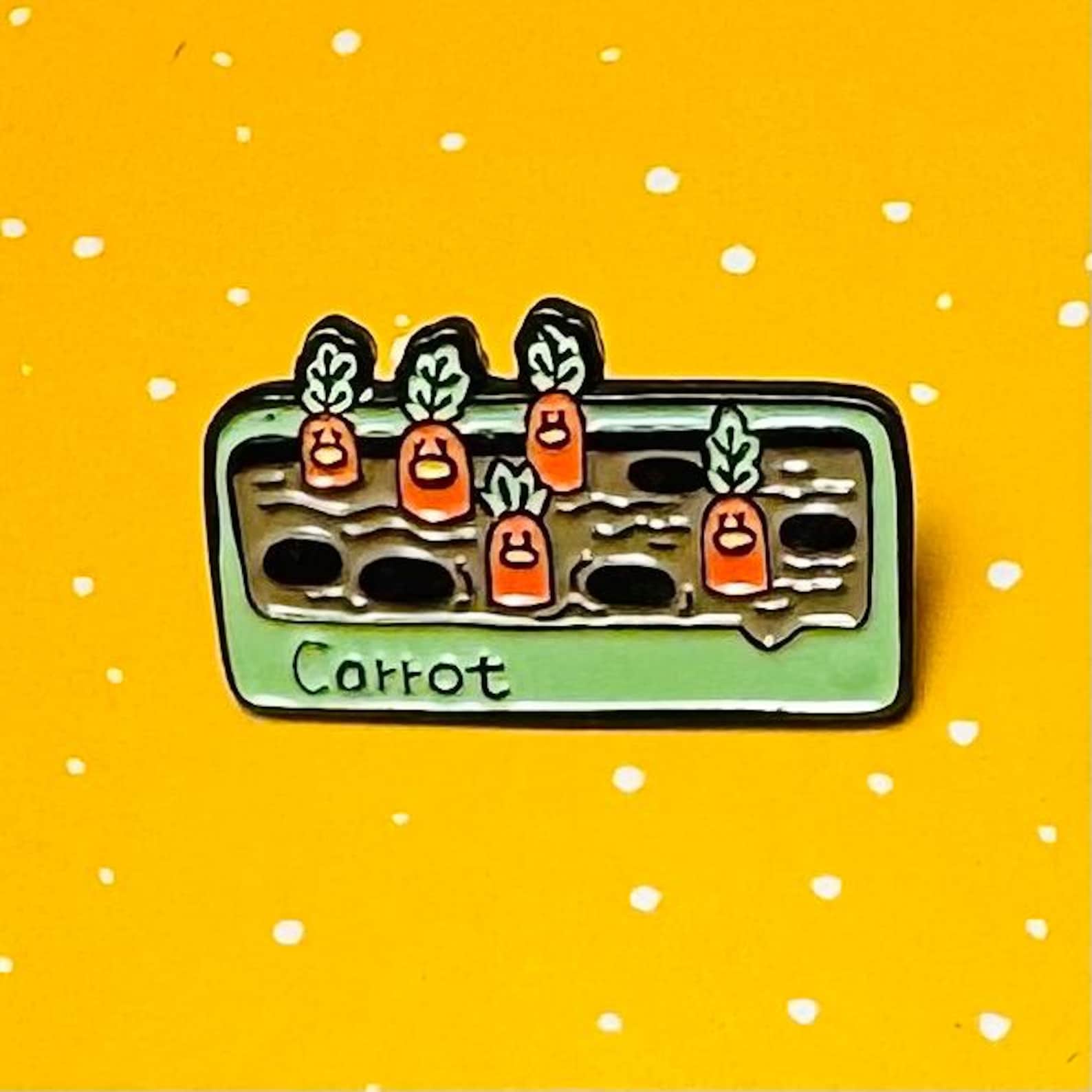 Cute Vegetable Plot Natural Style Vintage Enamel Pin - Punky Pins｜pin ...