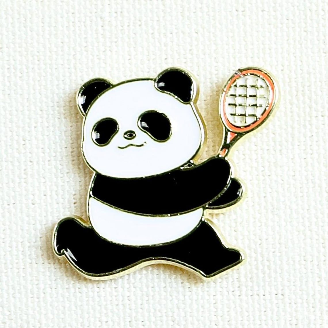 Cute Panda Sport Ping Pong Badminton Swimming Enamel Pin - Punky Pins ...