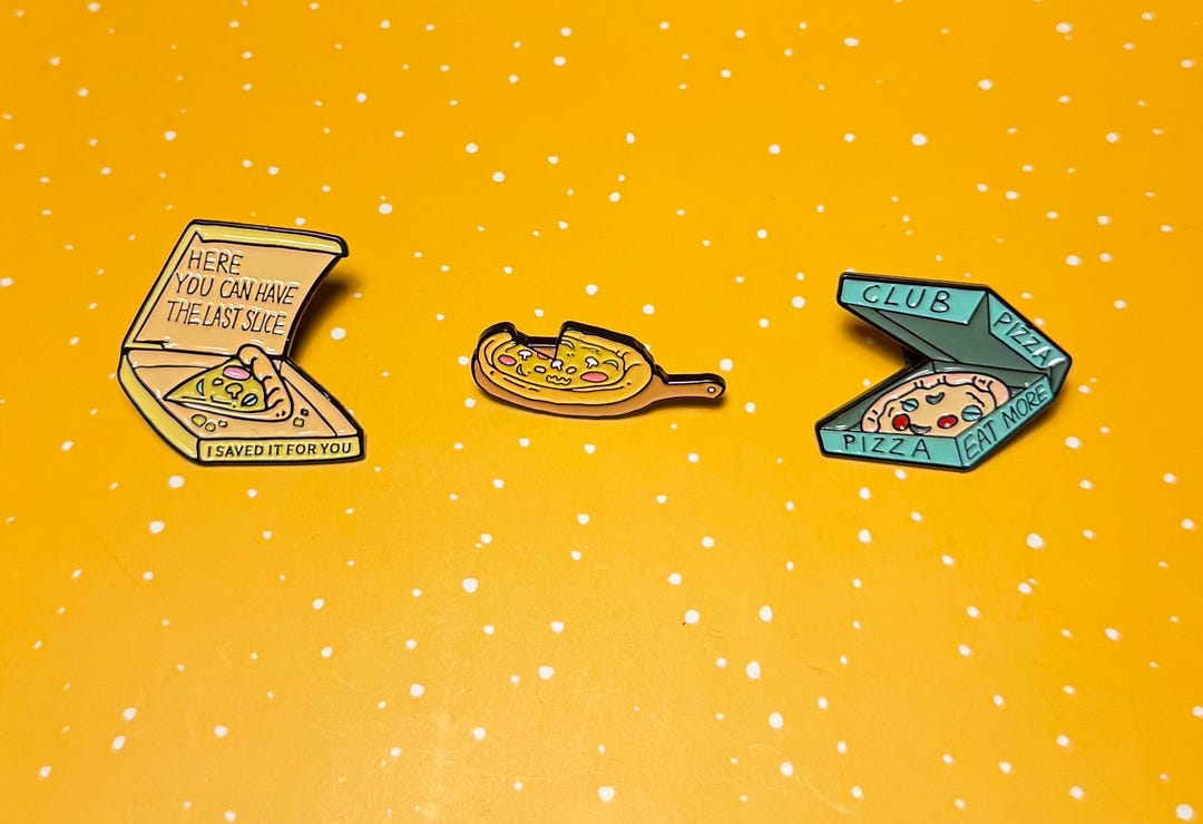 Cute Pizza Vintage Enamel Pin - Punky Pins｜pin Badge｜special Gift for ...