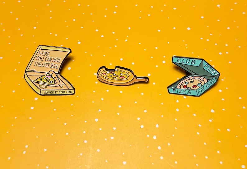 Cute Pizza Vintage Enamel Pin - Punky Pins｜pin Badge｜special Gift for ...