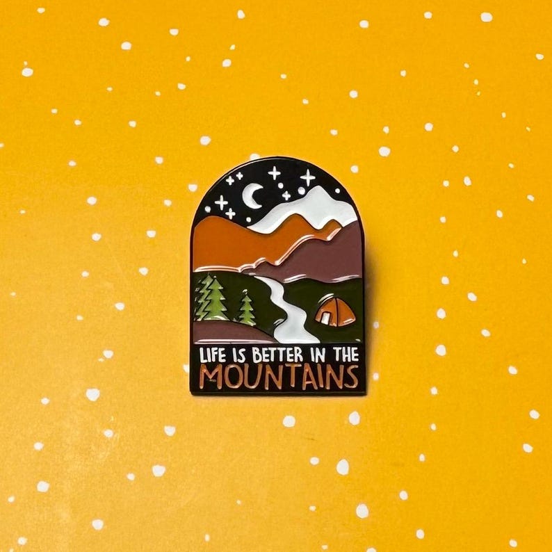 Camping Outdoors Hiking Style Vintage Enamel Pin - Punky Pins｜pin Badge ...