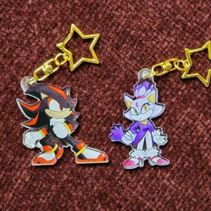 2 Inch Shadow Blaze and Rouge Keychains - Etsy