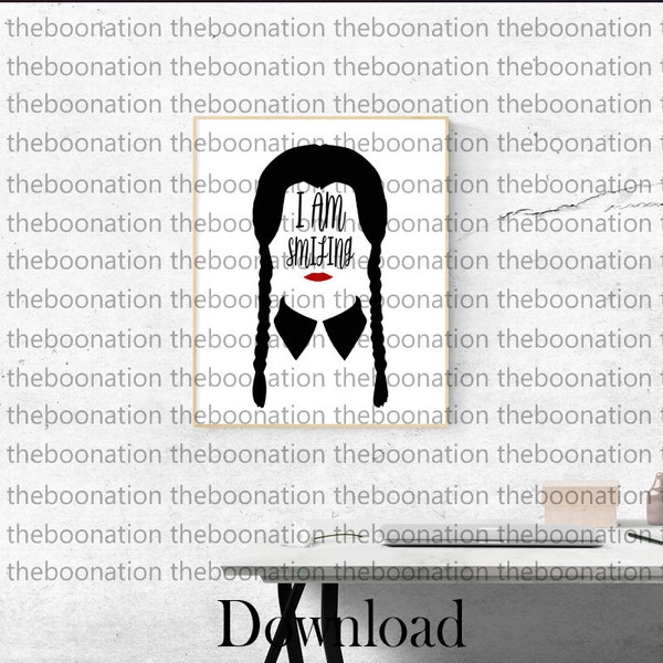 Wednesday Addams I Am Smiling - Etsy Wednesday Addams I Am Smiling - Etsy