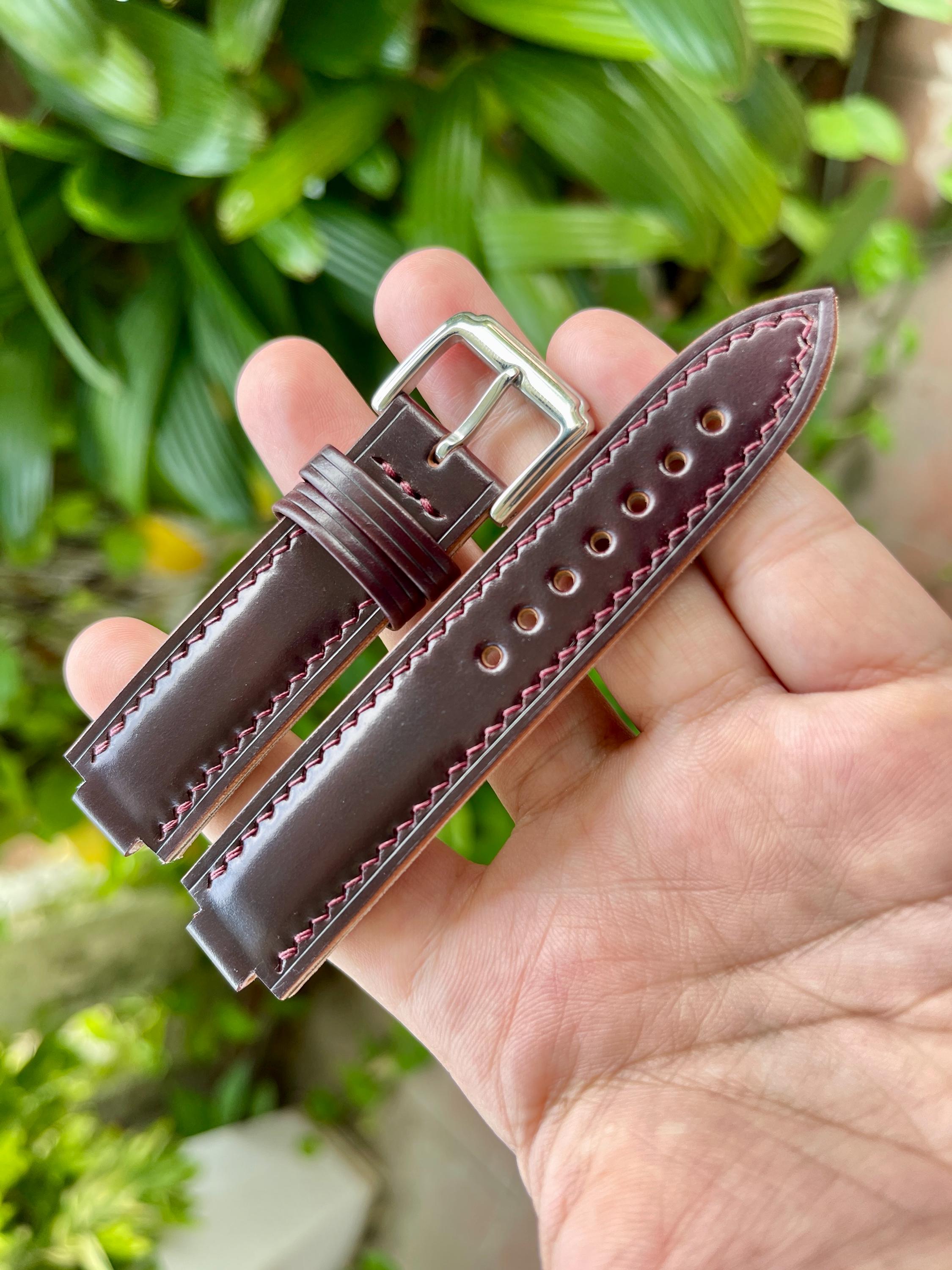 Shell Cordovan Corner Notched, Centre Notched Watch Strap - Etsy