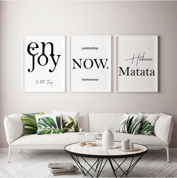 Digital Download / Poster Set of 3 / Home / Picture Living | Etsy