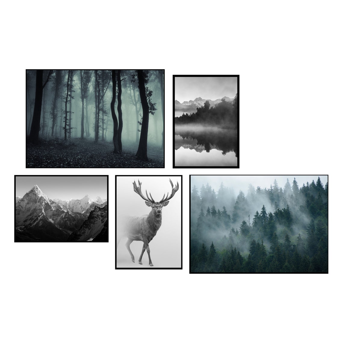 Premium Poster Set of 5 Home Picture Living Room Gift - Etsy