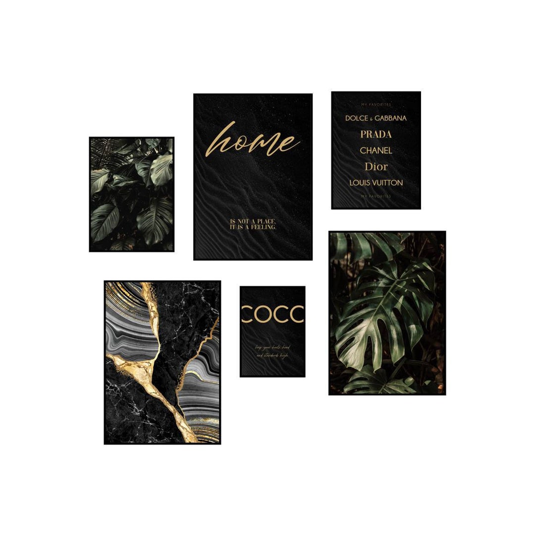 Premium Poster Set of 6 Boho Chic Home Picture Living Room Gift Moving ...