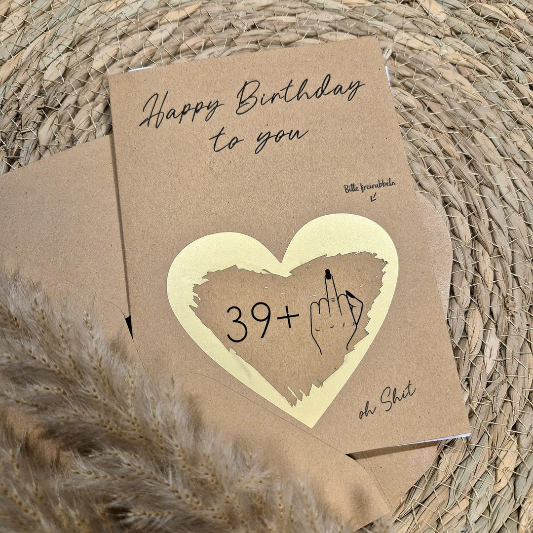 Birthday Card 40th Birthday Greeting Card Boho Folding Card With Inner ...