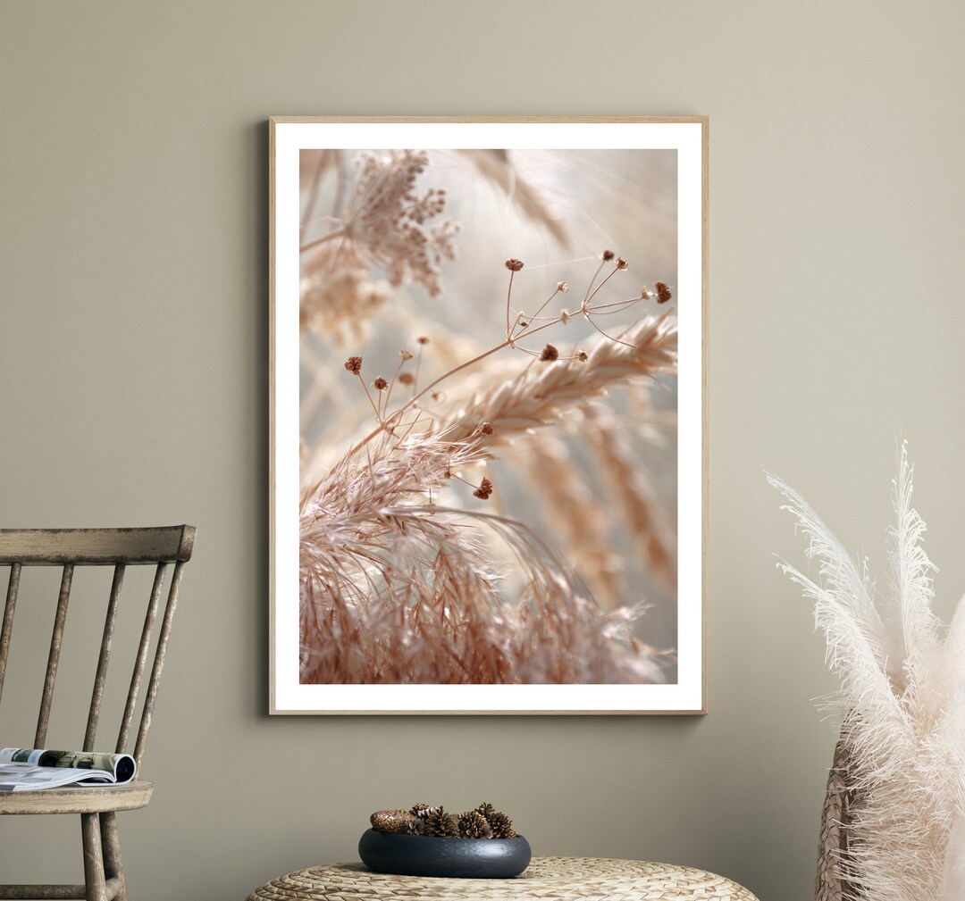 Pampas Poster / Living Room Picture / Boho Poster / Pampas Grass ...