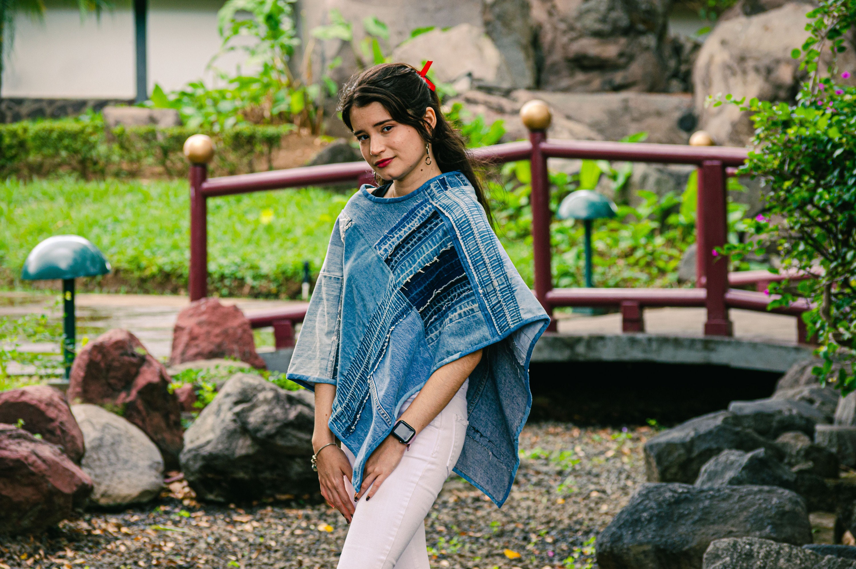Square Denim Poncho Made 100% From Blue Jeans Sustainable - Etsy