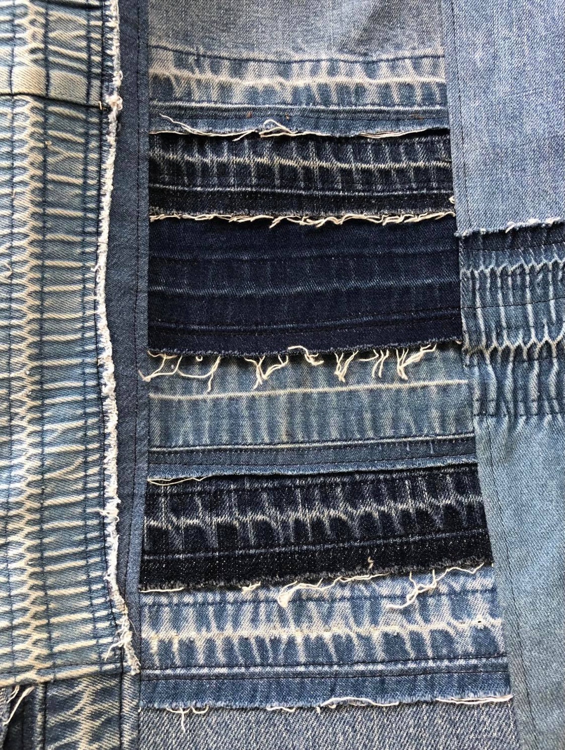 Square Denim Poncho Made 100% From Blue Jeans Sustainable - Etsy