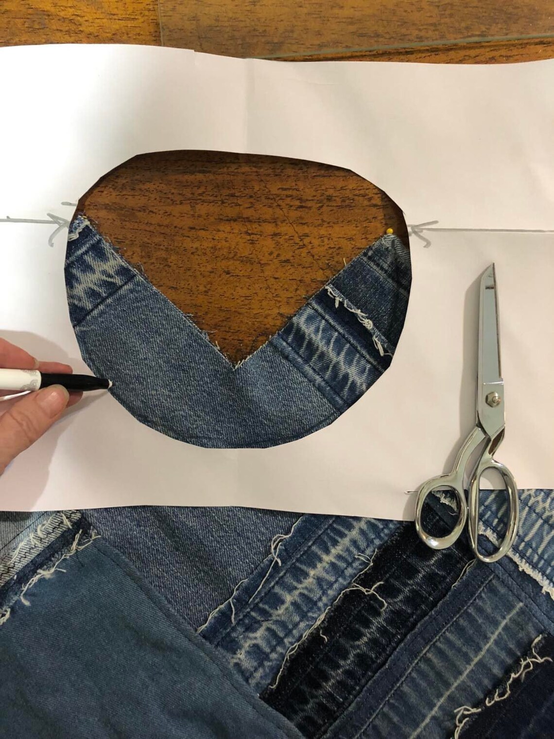 Square Denim Poncho Made 100% From Blue Jeans Sustainable - Etsy