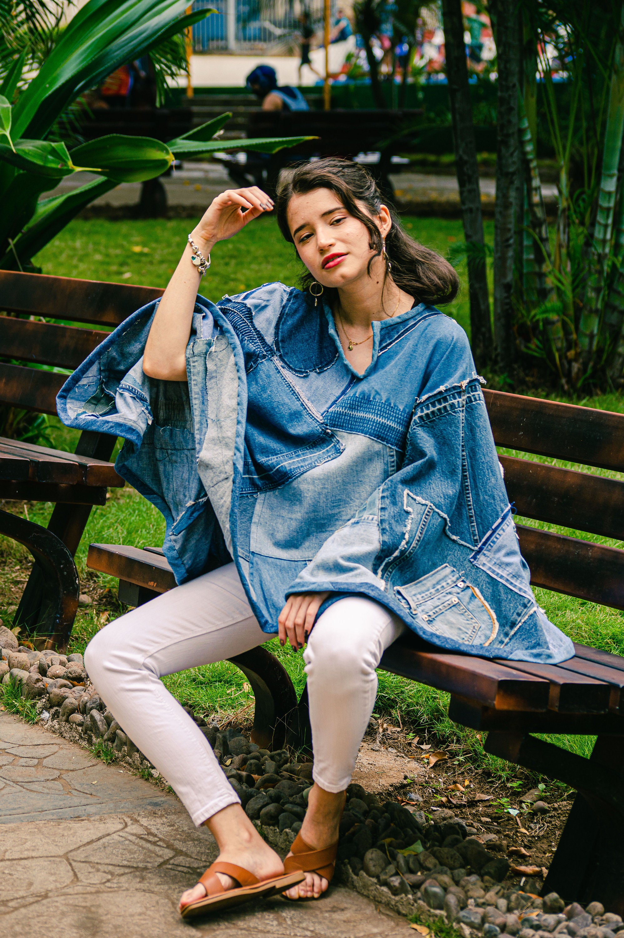 Round Denim Poncho. This Unique Poncho Comes in 2 Sizes and is Unisex ...