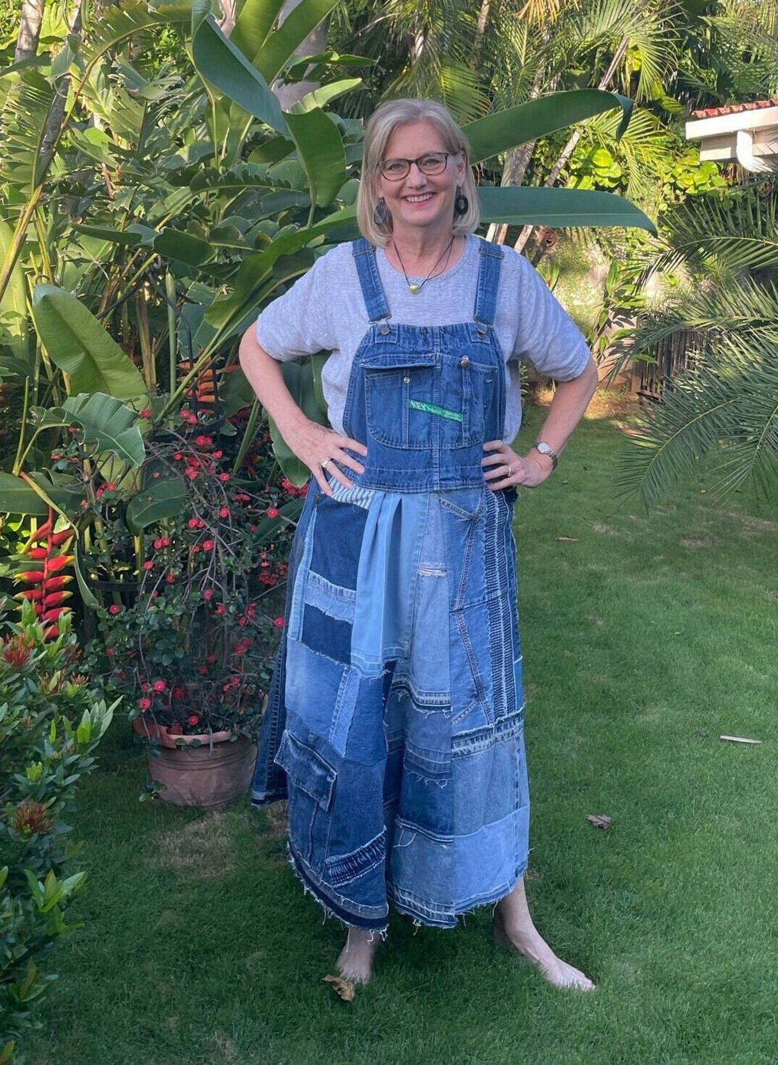 This Denim Overalls Dress is Made From Recycled Denim. It Uses Just One ...