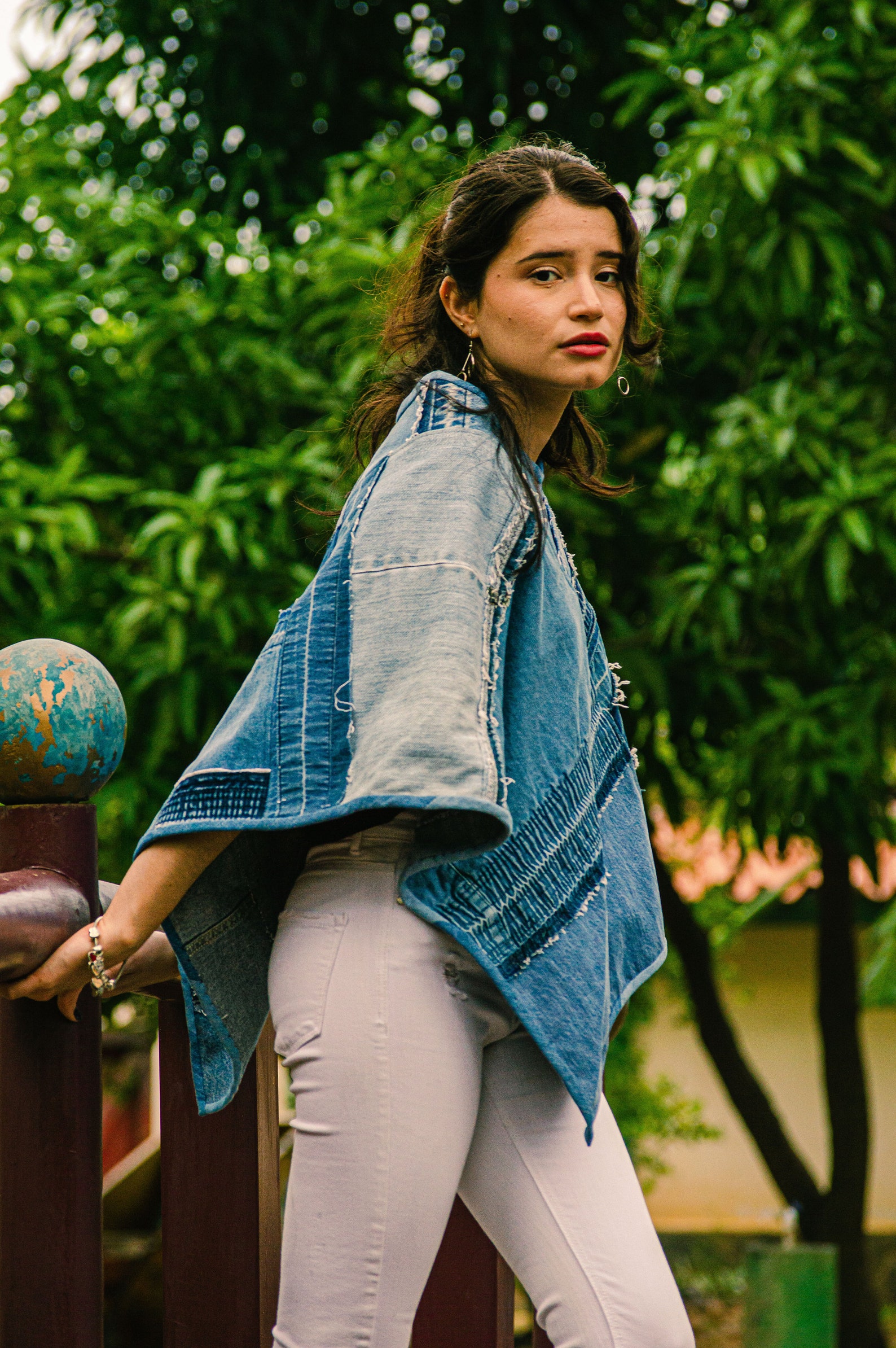 Square Denim Poncho Made 100% From Blue Jeans Sustainable - Etsy
