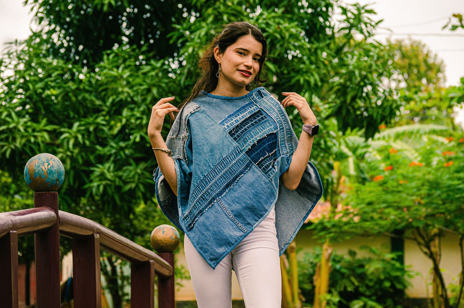 Square Denim Poncho Made 100% From Blue Jeans Sustainable - Etsy