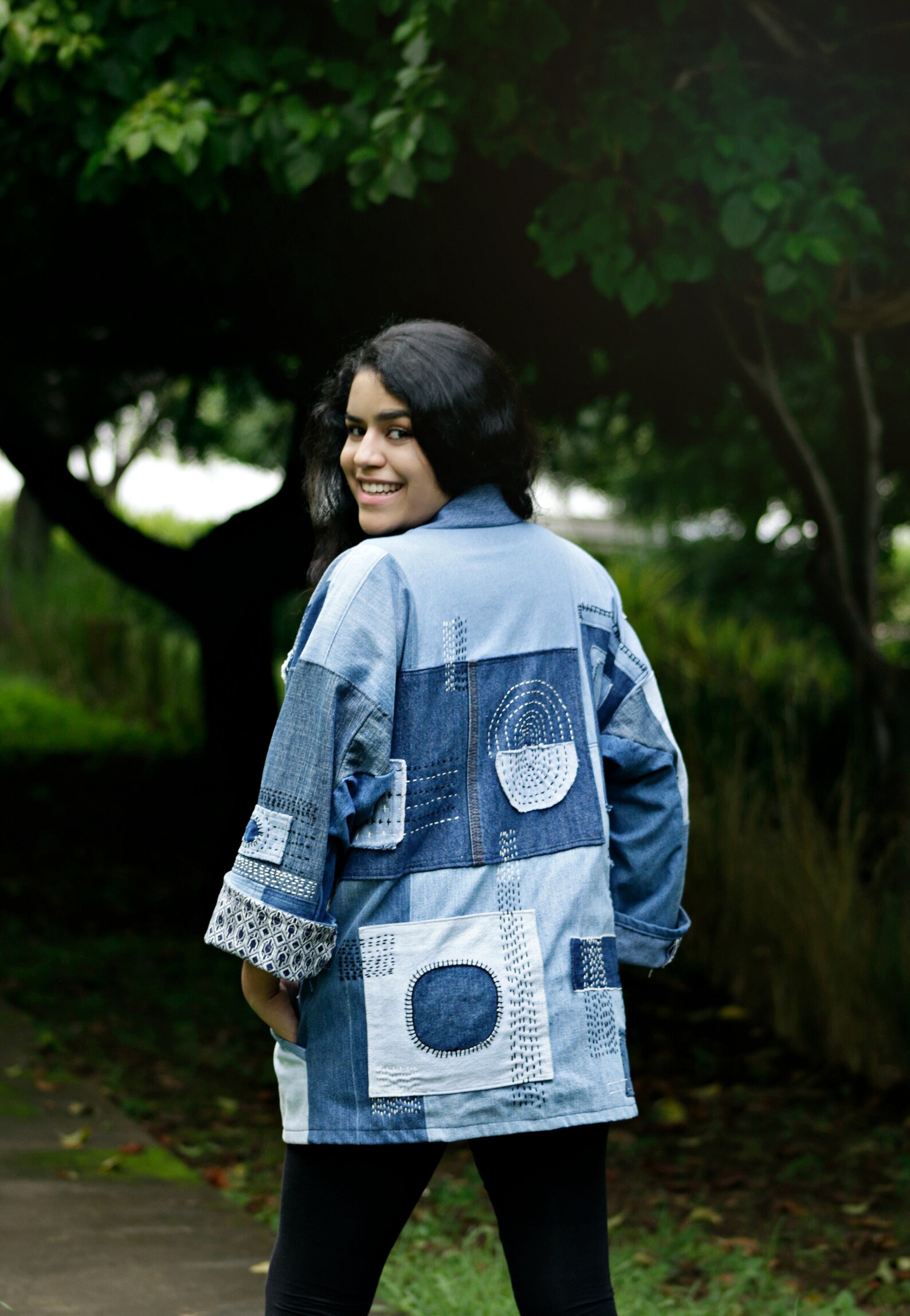 Denim Jacket, Noragi-inspired, From Pre-loved Jeans. Patchwork, Boro ...