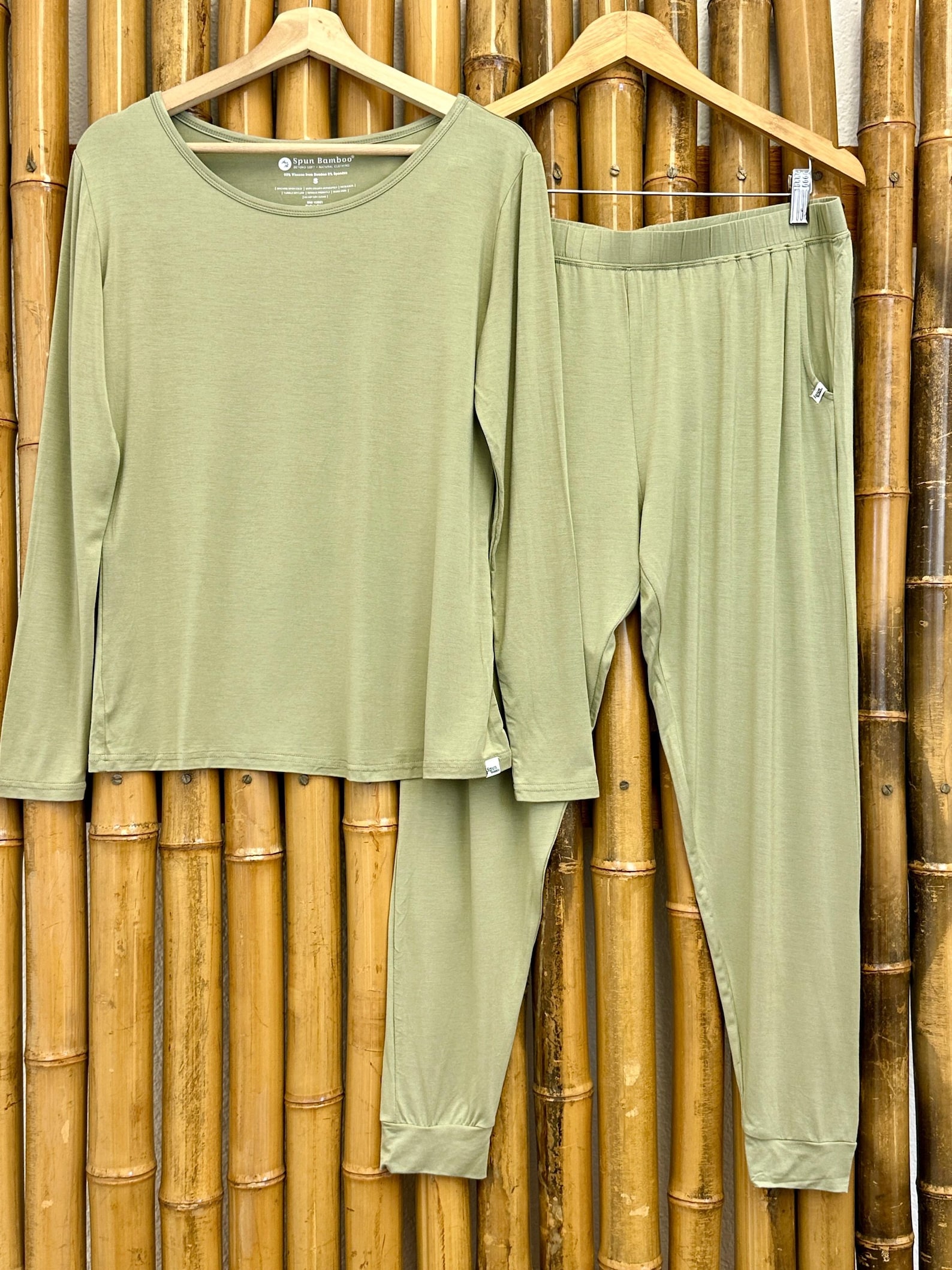 Women's Bamboo Lounge Set - Long Sleeve T-shirt and Jogger Pants - Etsy