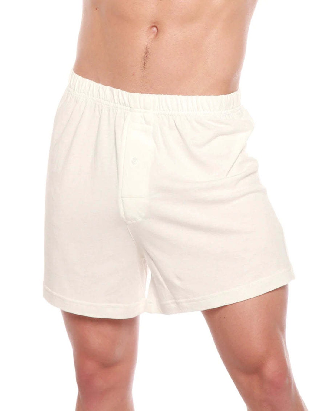 Men's Bamboo Viscose/cotton Boxer Style Underwear Cream Color - 3-pack ...