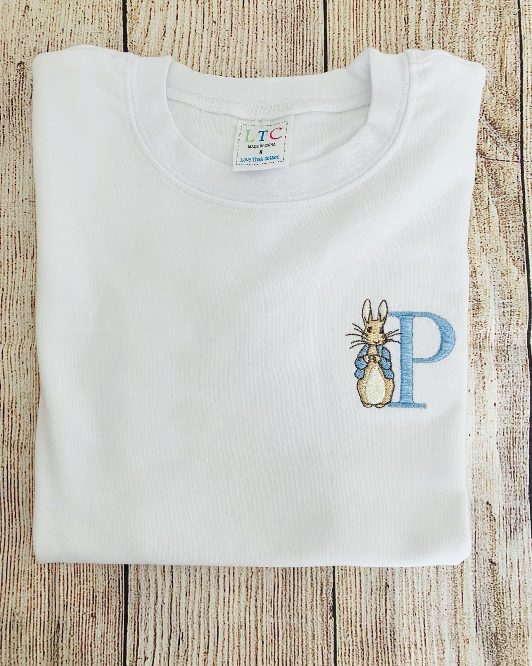 Rabbit Monogram Shirt for Boys, Embroidered Bunny Rabbit, Polo Shirt or ...