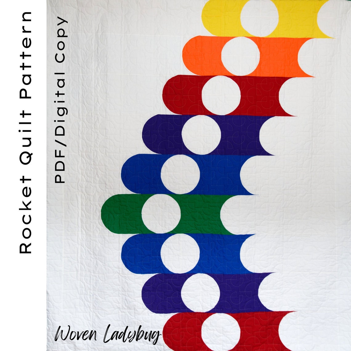 Rocket Quilt PDF Pattern - Modern - Minimalist - Negative Space - Throw - Twin - Double - Etsy