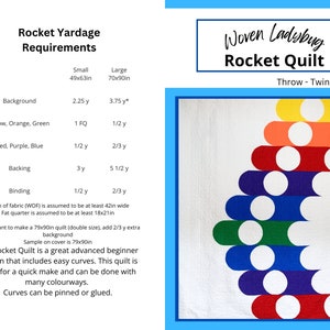 Rocket Quilt PDF Pattern - Modern - Minimalist - Negative Space - Throw - Twin - Double - Etsy