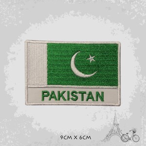 Pakistan National Flag Embroidered Iron on Patch Sew on Badge Applique ...