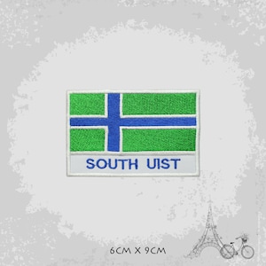 SOUTH UIST UK County Flag Embroidered Iron on Patch Sew on Badge ...
