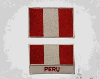Peru National Flag Embroidered Iron on Patch Sew on Badge Applique - Etsy