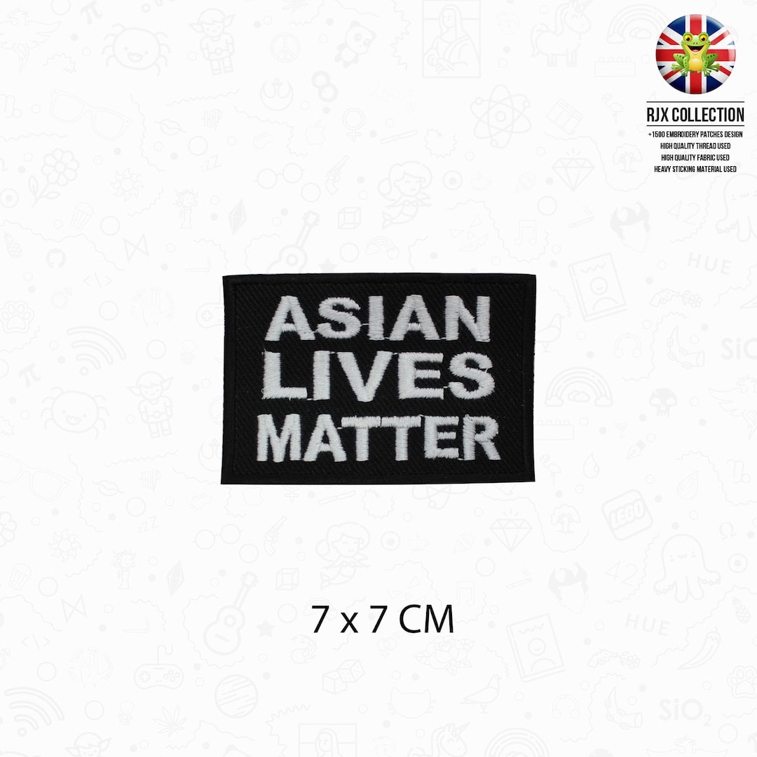 ASIAN LIVES MATTER Words Slogan Patch Embroidered Iron on Patch Sew on ...